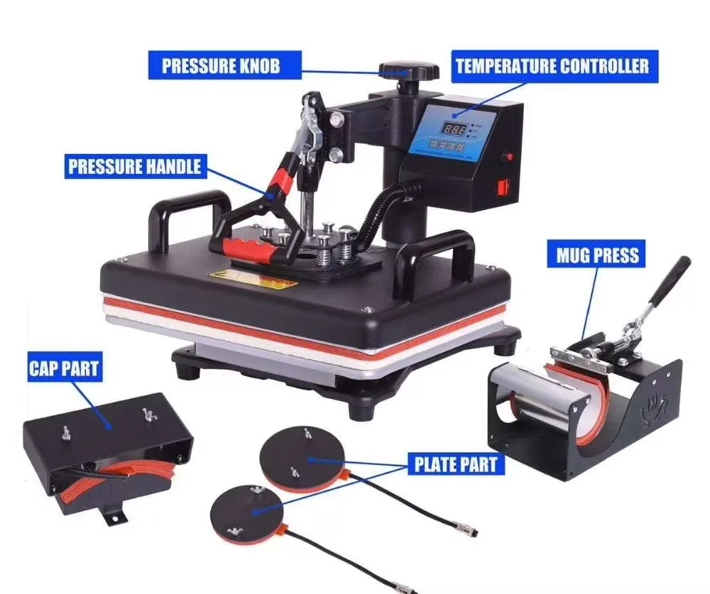 Heat Press MachineHeat Press Machine 8-in-1 - Hybons - Your Go-To ...